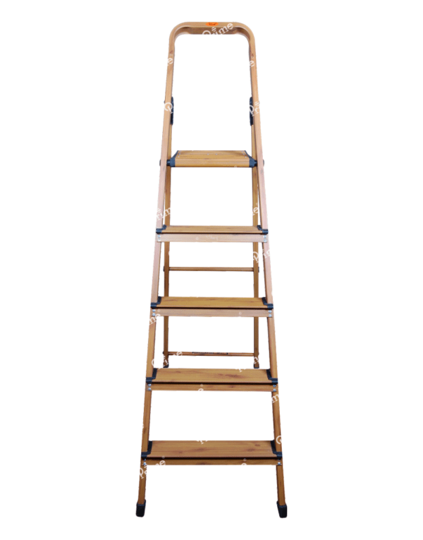 Prime Signature Edition Wood-Finish 4+1 Steps Ladder – Prime Ladders